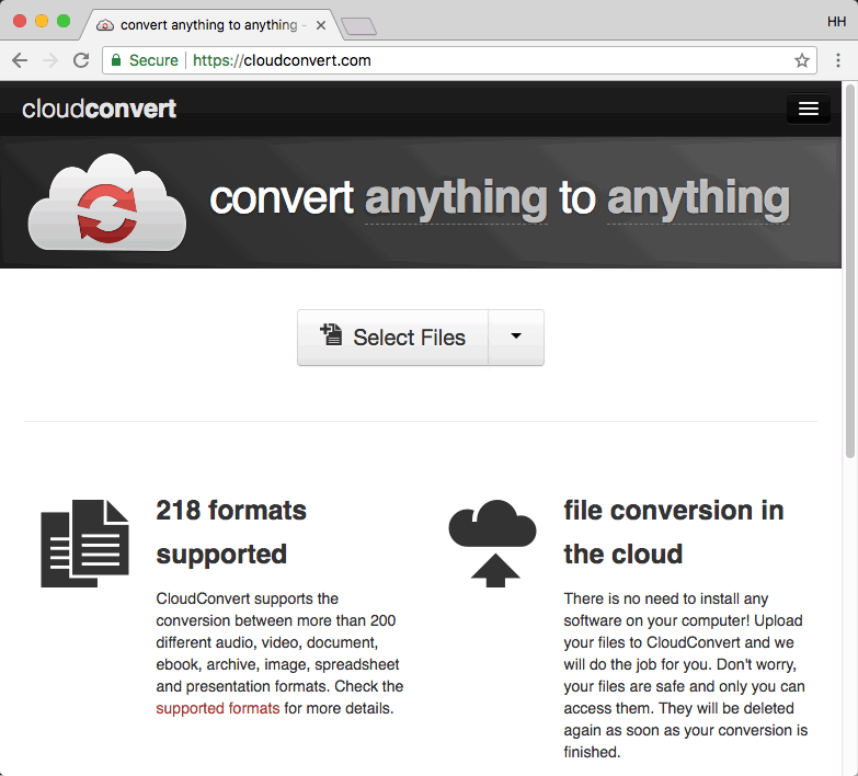 CloudConvert Review-Free Convert Between Audio, Video, Archive
